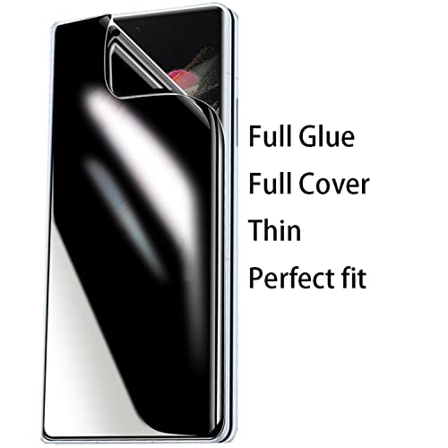 FYDIKHN Anti-Spy Inner Screen Protector Designed for Samsung Galaxy Z Fold 4 5G 2022 and Privacy Outer Screen Protector Soft Anti-Scratch Film Anti-Peeping Full Glue