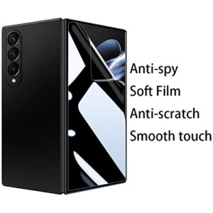 FYDIKHN Anti-Spy Inner Screen Protector Designed for Samsung Galaxy Z Fold 4 5G 2022 and Privacy Outer Screen Protector Soft Anti-Scratch Film Anti-Peeping Full Glue