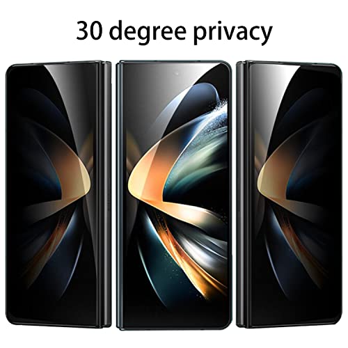 FYDIKHN Anti-Spy Inner Screen Protector Designed for Samsung Galaxy Z Fold 4 5G 2022 and Privacy Outer Screen Protector Soft Anti-Scratch Film Anti-Peeping Full Glue