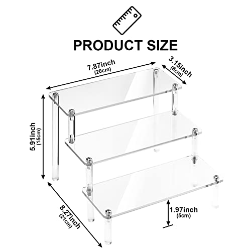 Acrylic Stands for Display,Clear Cupcakes Perfumes Figurines Display Risers Stand Cologne Organizer Acrylic Shelves for Amiibo Funko POP Figures Toys Cupcake Food Desserts Holder Collection Cosmetic Jewelry Makeup Nail Polish Product Tabletop Use. 20*8cm