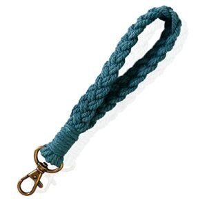 macrame keychain boho keychain lanyards for keys key chain wrist lanyard for women wrist keychain keyring bracelet holder car key lanyard, macrame wristlet keychain car keys keychain wristlet blue key chain