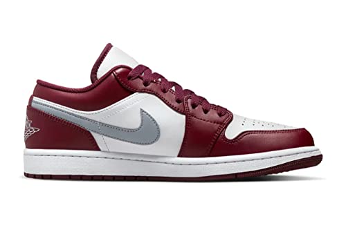 Jordan Men's Air Jordan 1 Low Sneaker, Cherrywood Red/Cement Grey, 10