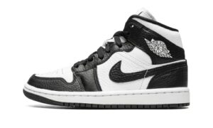 jordan womens wmns air 1 mid se dr0501 101 split black white - size 10.5w