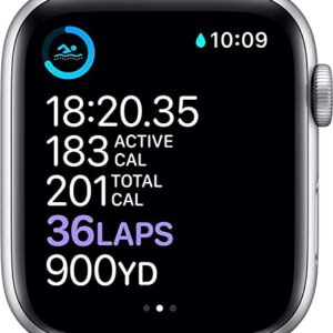 Apple Watch Series 6 (GPS + Cellular, 40mm) - Silver Aluminum Case with White Sport Band (Renewed)