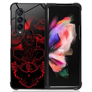 yixinbb compatible with samsung galaxy z fold 3 case,anime fan gift 0a34 luxury pattern design hard pc scratch-proof soft tpu shockproof anti-fall protective case for samsung galaxy z fold 3 5g