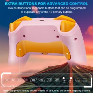 OUBANG Ares Controllers for PS4 Controller Elite, Game Control for Scuf PS4 Controller with Turbo, Joystick Gamepad Work for Playstation 4 Controller with Back Paddles for PS4/PS5/Steam/PC/IOS Pink