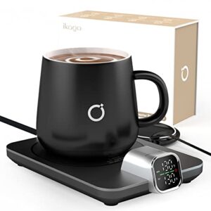 ikago smart temp control coffee mug warmer set, best birthday gifts for women&men, gift for mother's&father's day/birthday/office desk