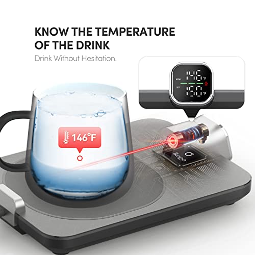 ikago Smart Temp Control Coffee Mug Warmer Set, Best Birthday Gifts for Women&Men, Gift for Mother's&Father's Day/Birthday/Office Desk