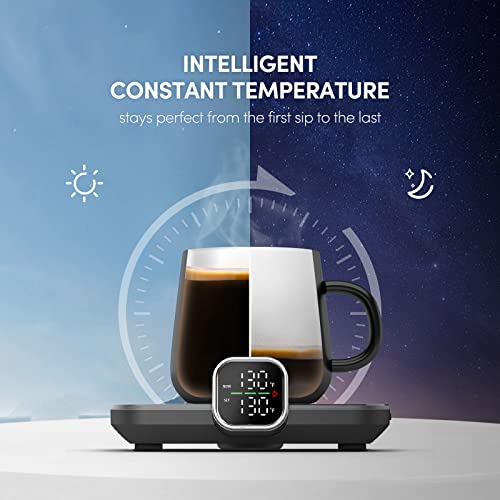 ikago Smart Temp Control Coffee Mug Warmer Set, Best Birthday Gifts for Women&Men, Gift for Mother's&Father's Day/Birthday/Office Desk