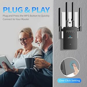 【2022 WiFi Extender】 WiFi Range Extender Signal Booster up to 8500sq.ft & 45 Devices, Internet Wi-Fi Booster and Signal Amplifier for Home, Long Range Wireless Repeater with Ethernet Port, Easy Setup