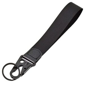 zugzwang wrist lanyard for keys, black key lanyard with key ring, wristlet key chain for men and women (a)