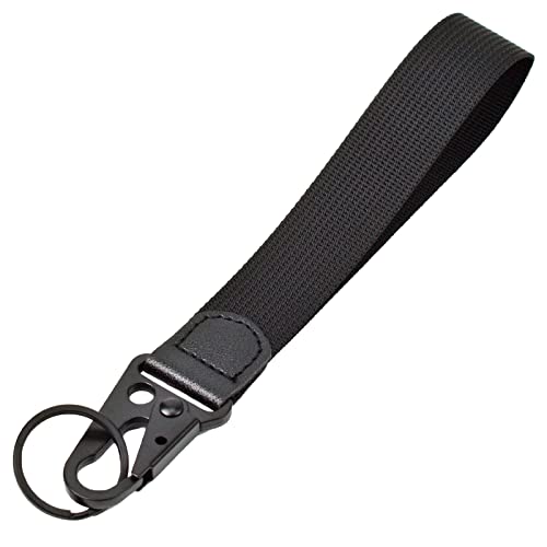 Zugzwang Wrist Lanyard for Keys, Black Key Lanyard with Key Ring, Wristlet Key Chain for Men and Women (A)