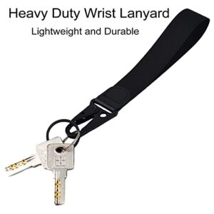 Zugzwang Wrist Lanyard for Keys, Black Key Lanyard with Key Ring, Wristlet Key Chain for Men and Women (A)