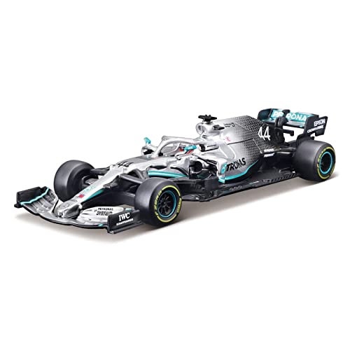 HTLNUZD Bburago 1:43 2019 F1W10#44 Lewis Hamilton F1 Formula 1/43 Petronas W10 EQ Power No.44 One Alloy Luxury Vehicle Diecast Cars Model Toy Collection Gift (Hardcover F1 W10#44)