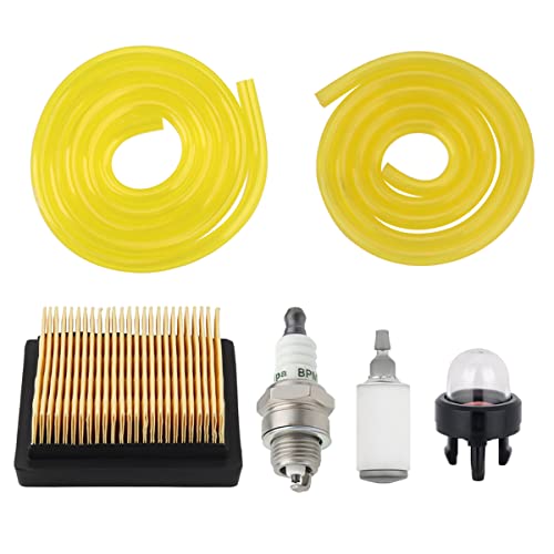 Hipa BP42 Air Filter Compatible with Ryobi RY08420 RY08420A Replace # 900777005, 30805407, 308054093 with Fuel Lines, Primer Bulb, Fuel Filter, Spark Plug Backpack Blower Repower Kit