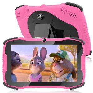 tablet for kids 7 kids tablet for toddlers tablet with case included, kids learning tablet with wi-fi dual camera 2gb 32gb, parental control, youtube, netflix,shock proof children tablet for boy girls