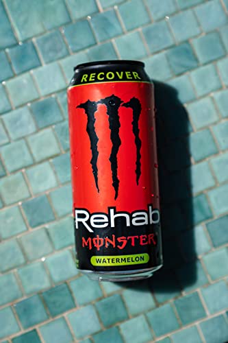 Monster Rehab Watermelon + Energy, Energy Drink, 15.5 Ounce (Pack of 15)