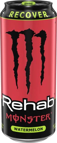 Monster Rehab Watermelon + Energy, Energy Drink, 15.5 Ounce (Pack of 15)