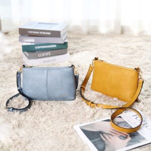 WESTBRONCO Small Crossbody Bag for Women Vegan Leather Wallet Purses Satchel Shoulder Bags Wristlet Clutch Handbags Yellow