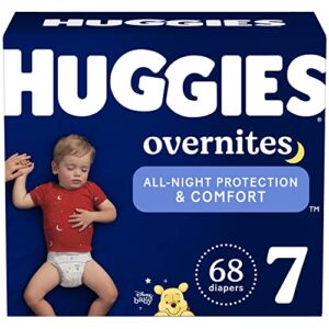 huggies overnites nighttime baby diapers, size 7 (41+ lbs), 68 ct