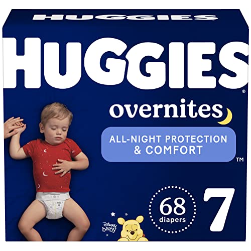 Huggies Overnites Nighttime Baby Diapers, Size 7 (41+ lbs), 68 Ct