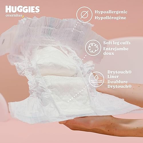 Huggies Overnites Nighttime Baby Diapers, Size 7 (41+ lbs), 68 Ct