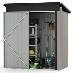 jolydale 3’x5’ outdoor storage shed, garden metal shed for bike, outdoor tool storage shed, outside lawn mower storage, sheds & outdoor storage with lockable door for backyard