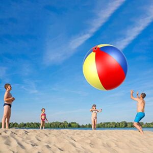 78 Inch Giant Beach Ball Jumbo Inflatable Balls Oversized Adult Beach Toys Plastic Huge Water Balls for Swimming Pool Summer Beach Seaside Water Games Outdoor Indoor Party