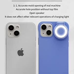 Selfie Ring Light Flip Phone Case, Flashlight Selfie Ring Light for iPhone 11/ iPhone 12 / iPhone 13/ iPhone 14, with Three Ring Light Modes, Anti-Scratch Full-Body Slim and Lightweight