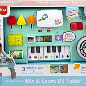 Fisher-Price Laugh & Learn Baby & Toddler Toy Mix & Learn Dj Table Musical Activity Center With Lights & Sounds For Ages 6+ Months