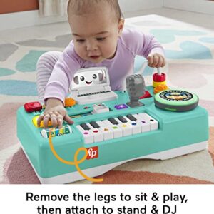 Fisher-Price Laugh & Learn Baby & Toddler Toy Mix & Learn Dj Table Musical Activity Center With Lights & Sounds For Ages 6+ Months