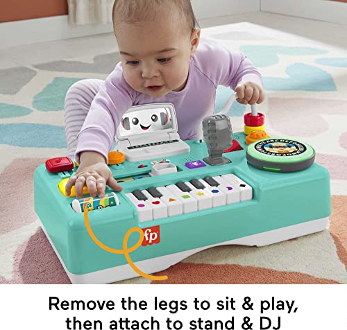 Fisher-Price Laugh & Learn Baby & Toddler Toy Mix & Learn Dj Table Musical Activity Center With Lights & Sounds For Ages 6+ Months