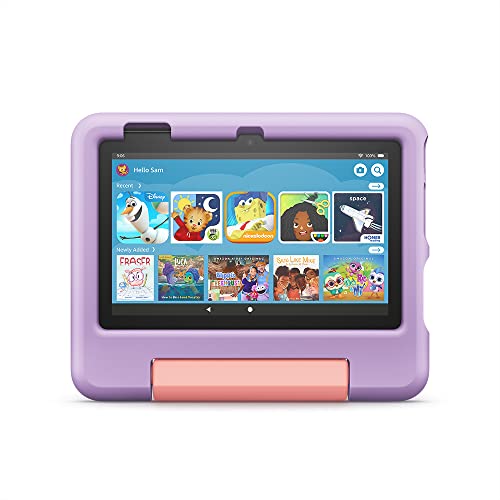 Amazon Kid-Proof Case for Fire 7 tablet (Only compatible with 12th generation tablet, 2022 release) - Purple