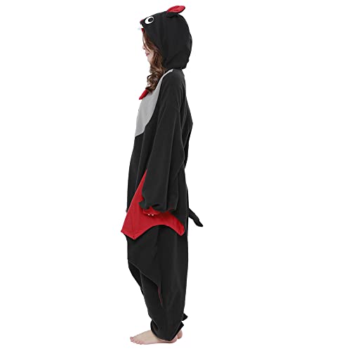 SAZAC Bat Kigurumi - Onesie Jumpsuit Halloween Costume Black