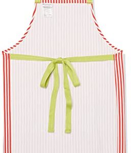 Chef Works Apron, Dr. Suess Baking Challenge, The Grinch, Red & White with Lime Straps, Adult