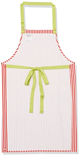 Chef Works Apron, Dr. Suess Baking Challenge, The Grinch, Red & White with Lime Straps, Adult