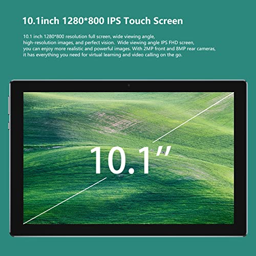 2 in 1 Tablet 10 Inch, Android 11.0 Tablet with Keyboard Case, 4GB+64GB ROM/512GB Computer Tablets, Quad Core, HD Touch Screen, Dual Carema, Games, Wi-Fi，BT, Google GMS Certified Tablet PC