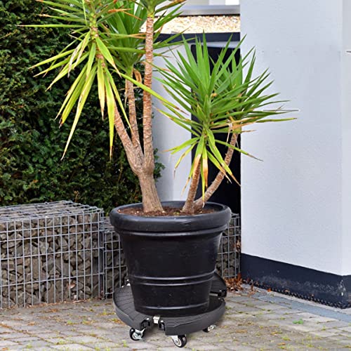 Plant Caddy with Wheels Heavy Duty with 8 Lockable Casters, Rolling Plant Stand Adjustable 15"-21", Plant Dolly with Wheels Heavy Duty 330lbs Capacity for Outdoor Indoor Large Plant /Flower Pot