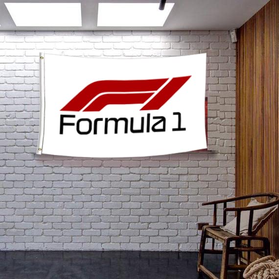 Eksent New Formula1 Banner Formula one Flag Motorsports Auto Racing Automobile Race Banner Flag 3X5 Feet (Double Side, 150 Poly, HD Printing) Man Cave