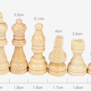 Multipurpose 11.8" Magnetic Wooden Folding Chess Set, Game Board Interior for Storage for Adults Beginner Chess Board