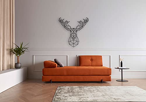 Deer Animal Wall Art Decor, Deer Wall Hanging, Deer Metal Wall Decor, Deerl Wall Decor, Metal Wall Art, Deerl Metal Wall Art, Deer Wall Art (31,5"x31,5"/80x80 cm, Black)