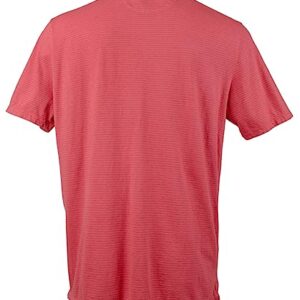 Tommy Bahama Men's Schooner Stripe Short Sleeve Henley T-Shirt (New Red Sail, X-Large, XL)