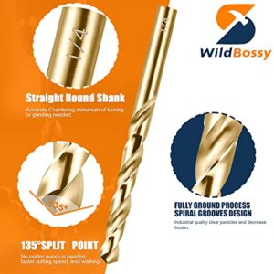 Cobalt Drill Bit Set 3/32" - 13PCS, M35 Twist Drill Bits Straight Shank, 3/32" High Speed Steel Drill Bits for Drilling in Hard Metal, Stainless Steel, Cast Iron