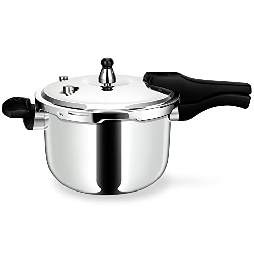 Stainless Steel Pressure Cooker Cookware rice cooker about 2-5 person use explosion-proof Thickened Safety home use durable (4.22 Quart)