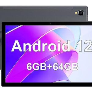 10 inch Tablet, Android 12 Tablet, 6GB RAM 64GB ROM, 512GB Expand Android Tablet with Dual Camera, 5G WiFi, Bluetooth, HD Touch Screen, Google GMS Certified