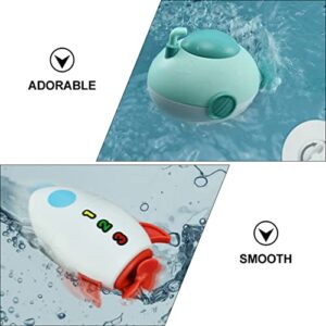 STOBOK Bath Toy 4 pcs for Sprinkler Wind Shop Game Home Water Plaything Children Interesting Time Creative Toddlers Bathtub Shower Rocket Toys Summer Accessories Baby Recreation Toy Kids Bath Toys