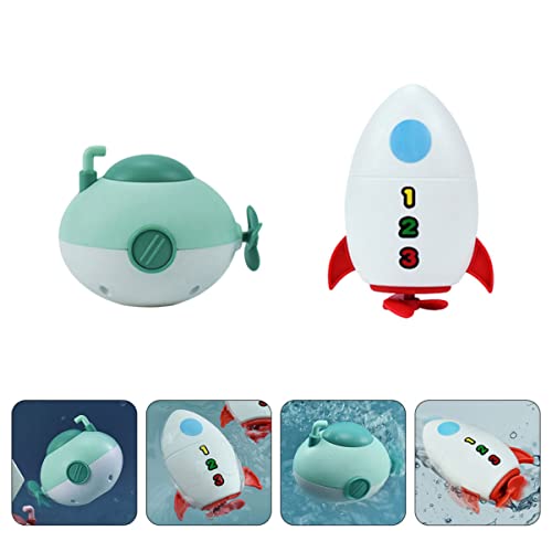 STOBOK Bath Toy 4 pcs for Sprinkler Wind Shop Game Home Water Plaything Children Interesting Time Creative Toddlers Bathtub Shower Rocket Toys Summer Accessories Baby Recreation Toy Kids Bath Toys