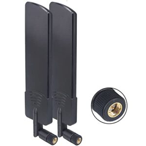 5g antenna bendable 600-6000mhz 12dbi omni 5g lte sma male wifi 3g 4g gsm full frequency omni aerial high-gain 5g antennas booster amplifier for module router tp link signal receiver pack of 2