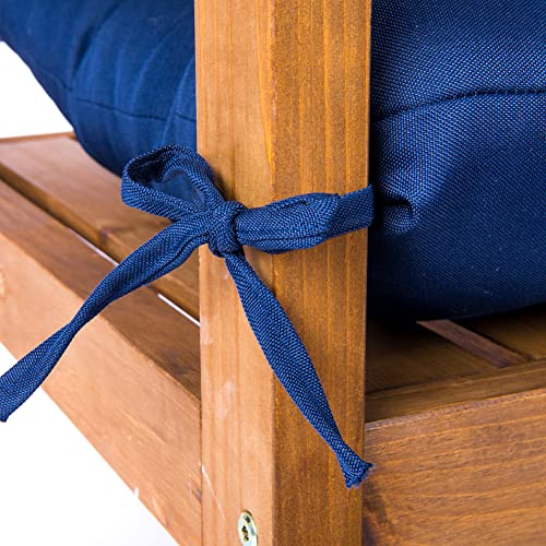 Srutirbo Indoor Outdoor Bench Cushion, Waterproof Swing Cushion Seat Chair Replacement Pads Pillow for Lounger Garden Furniture Patio Metal Wooden (47x20IN, Blue)