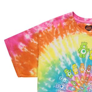 Care Bears Men's Tie-Dye Swirl Friends Spiral Graphic Pattern T-Shirt (Small)